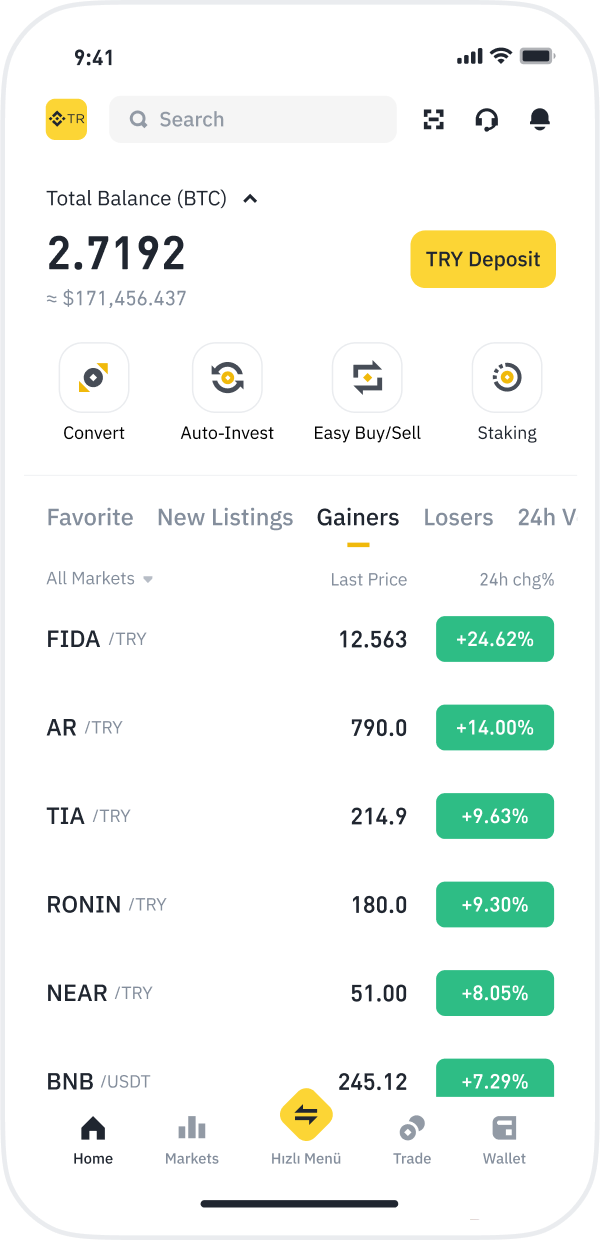 Kripto Para Borsası | Bitcoin Borsası - Binance TR