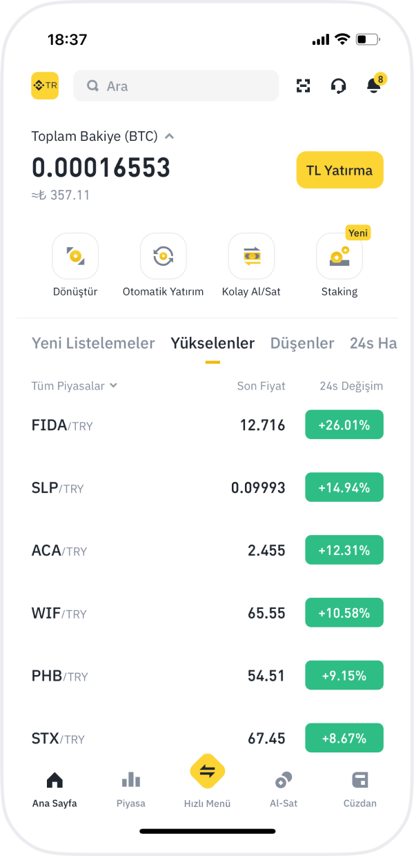 Kripto Para Borsası | Bitcoin Borsası - Binance TR